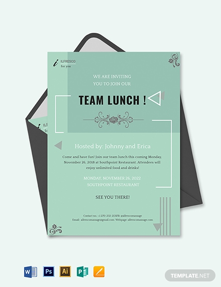 10+ Office Lunch Invitation in Illustrator | MS Word | Pages ...