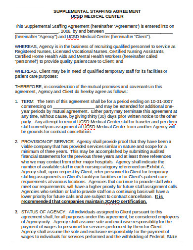 10+ Staffing Agency Agreement Templates in PDF | WORD