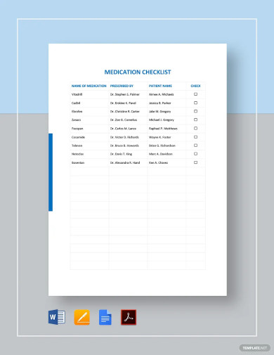 11+ Medication Audit Checklist Templates in PDF | DOC