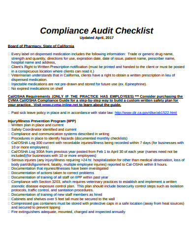11+ Medication Audit Checklist Templates in PDF | DOC
