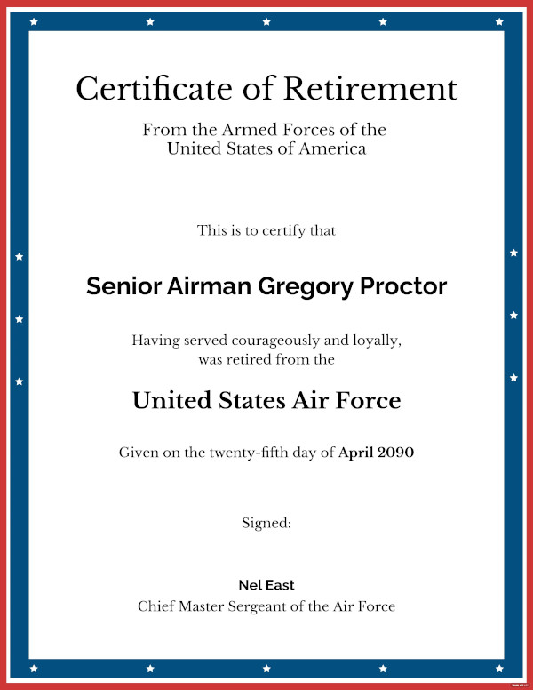 13+ Retirement Certificate Templates - DOC, PDF