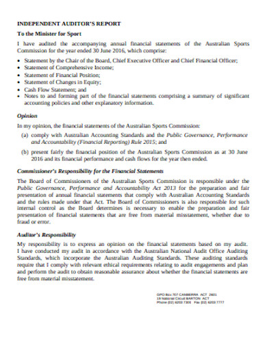 11+ Independent Auditor Report Templates in PDF | WORD