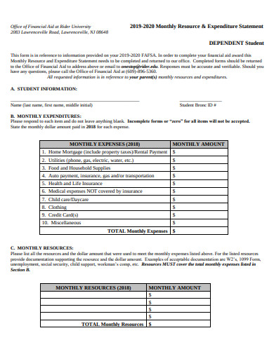 10+ Expenditure Statement Templates in Google Docs | Word | Pages | PDF ...