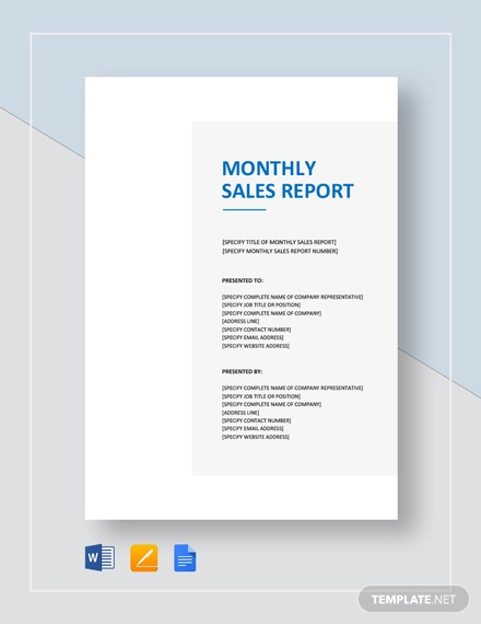 22 Sales Report Templates PDF Docs Word Pages