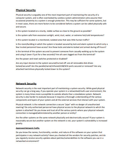 7+ Physical Security Audit Checklist Templates in Doc | PDF