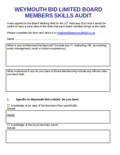 11+ Skills Audit Form Templates in PDF | WORD
