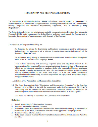11+ Remuneration Policy Templates in PDF | Ms Word