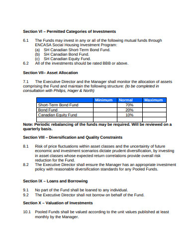 9+ Nonprofit Investment Policy Templates in DOC | PDF