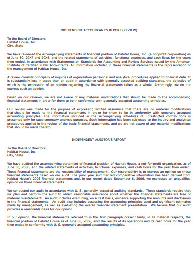 8+ Nonprofit Audit Report Templates in PDF | DOC