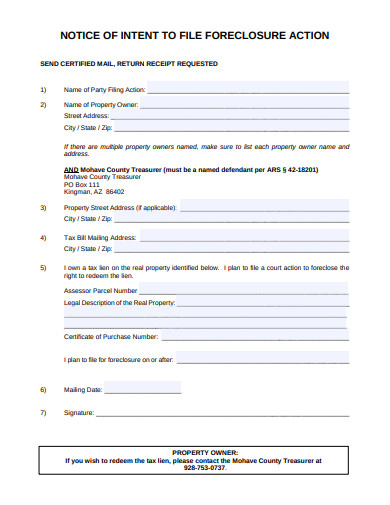 12+ Foreclosure Notice Templates in PDF | DOC