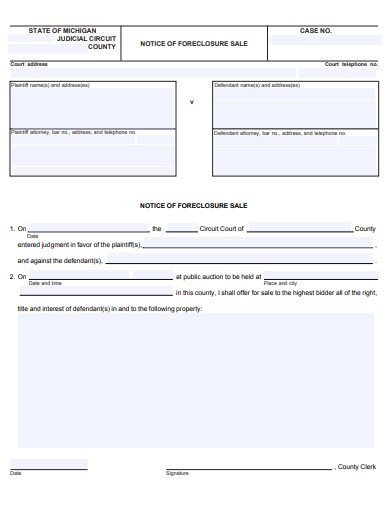 12+ Foreclosure Notice Templates in PDF | DOC