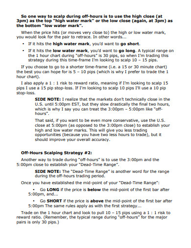 10+ Scalping Strategy Templates in PDF
