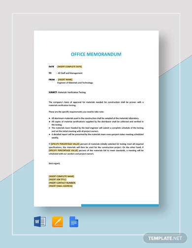 10+ Office Memo Templates in PDF | Word | Google Docs