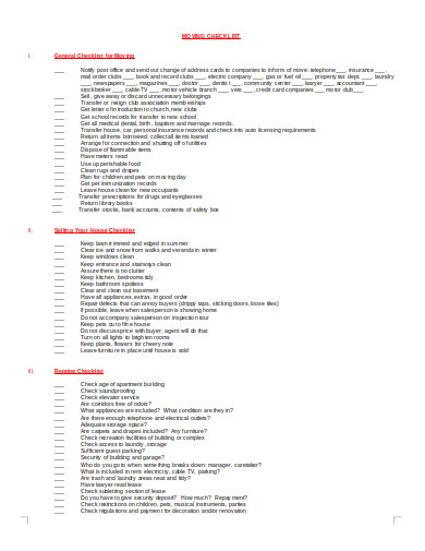 9+ Office Move Checklist Templates in PDF | DOC