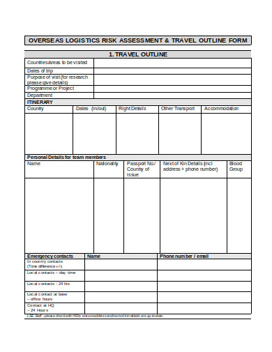 9+ Logistics Risk Assessment Templates in PDF | MS Word