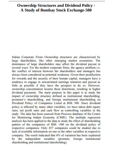 11+ Dividend Policy Templates in PDF | MS Word