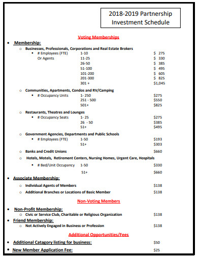 FREE 11+ Investment Schedule Templates in PDF | XLS | MS Word