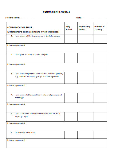 11+ Skills Audit Form Templates in PDF | WORD