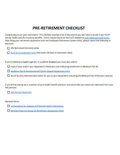 9+ Retirement Party Checklist Templates in PDF