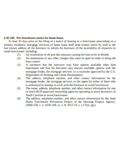 12+ Foreclosure Notice Templates in PDF | DOC
