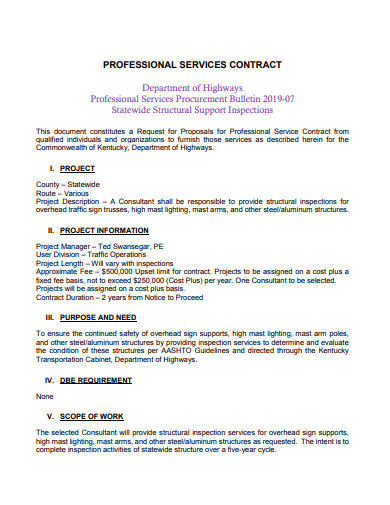 11+ Inspection Services Contract Templates in Doc | PDF