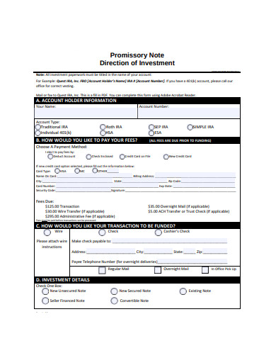 10+ Investment promissory Note Templates in PDF | DOC