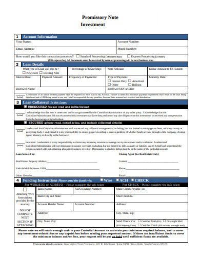 10+ Investment promissory Note Templates in PDF | DOC