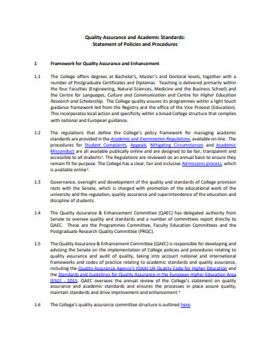9+ Quality Assurance Statement Templates in PDF