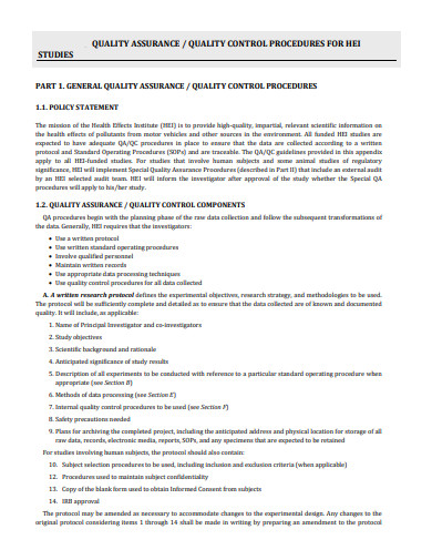 9+ Quality Assurance Statement Templates in PDF