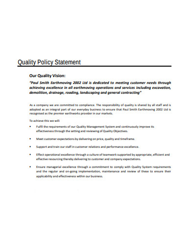 9+ Quality Assurance Statement Templates in PDF