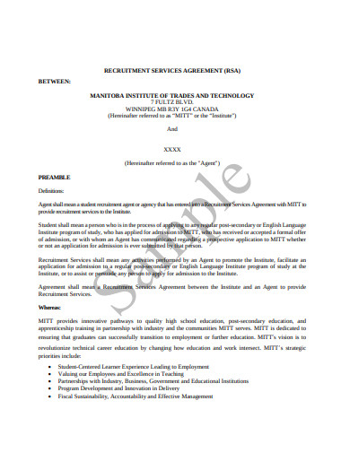 15+ Recruitment Agreement Templates in PDF | MS Word | Google Docs ...