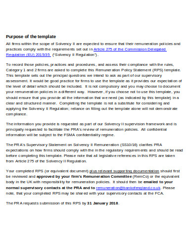 11+ Remuneration Policy Templates in PDF | Ms Word