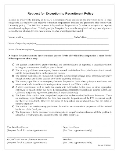 13+ Recruitment Policy Templates in PDF | MS Word