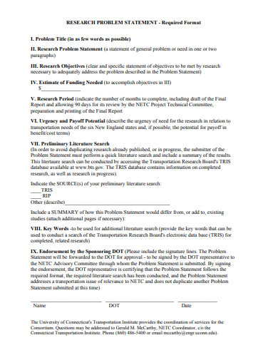 12+ Research Problem Statement Templates in PDF | MS Word | Google Docs ...