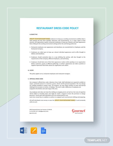 11+ Dress Code Policy Templates in PDF | MS Word | Pages