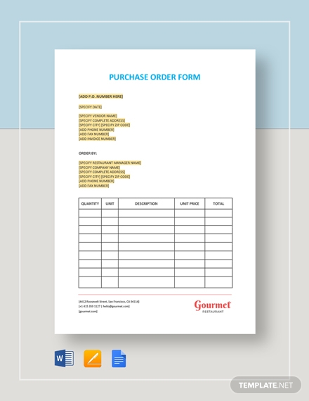 9+ Purchase Request Form in Google Docs | MS Excel | MS Word | Numbers ...
