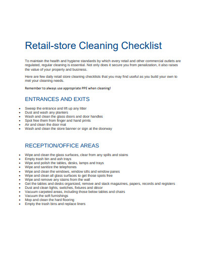 Free 14+ Office Cleaning Checklist Templates in PDF | DOC