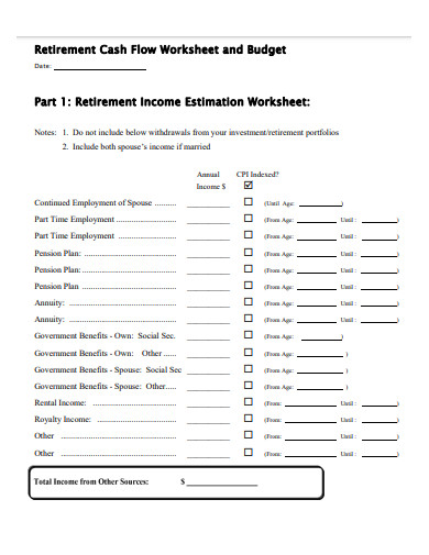 11+ Retirement Budget Worksheet Templates in PDF | DOC