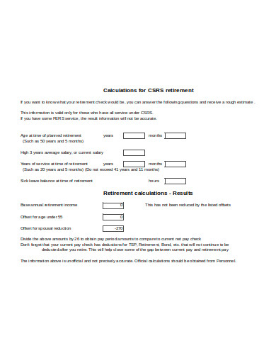 6 Retirement Income Calculator Templates In XLS