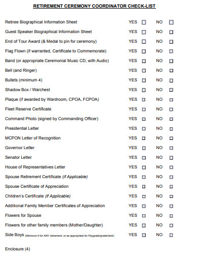 9+ Retirement Party Checklist Templates in PDF