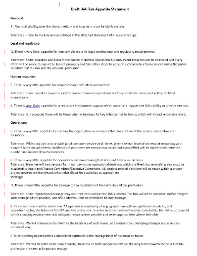 9+ Risk Appetite Statement Templates in PDF | DOC