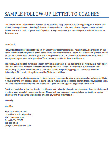 8+ College Recruiting Letter Templates in PDF | MS Word