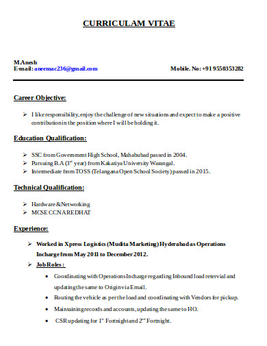 12+ Logistics Resume Templates in PDF | MS Word | Apple Pages