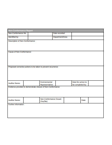 11+ Non Conformance Form Templates in PDF | DOC