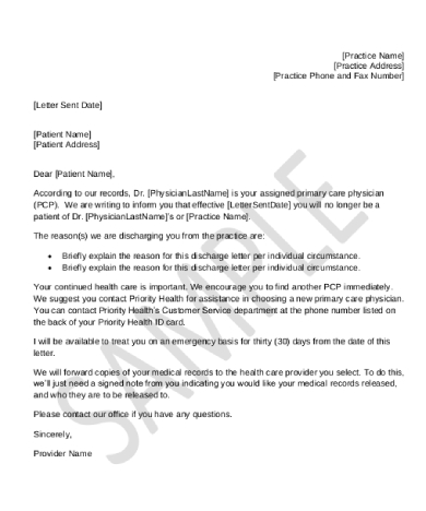 8+ Patient Termination Letter Templates - Word, PDF, Google Docs