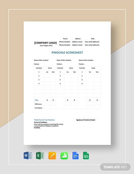 14+ Score Sheet Templates - Free Samples, Examples Format Download