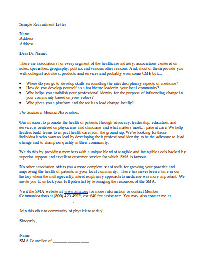 13+ Recruitment Letter Templates in PDF | MS Word