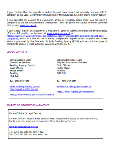 8+ School Appeal Letter Templates in PDF | DOC