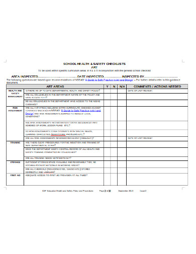 13+ School Safety Audit Checklist Templates in PDF | WORD