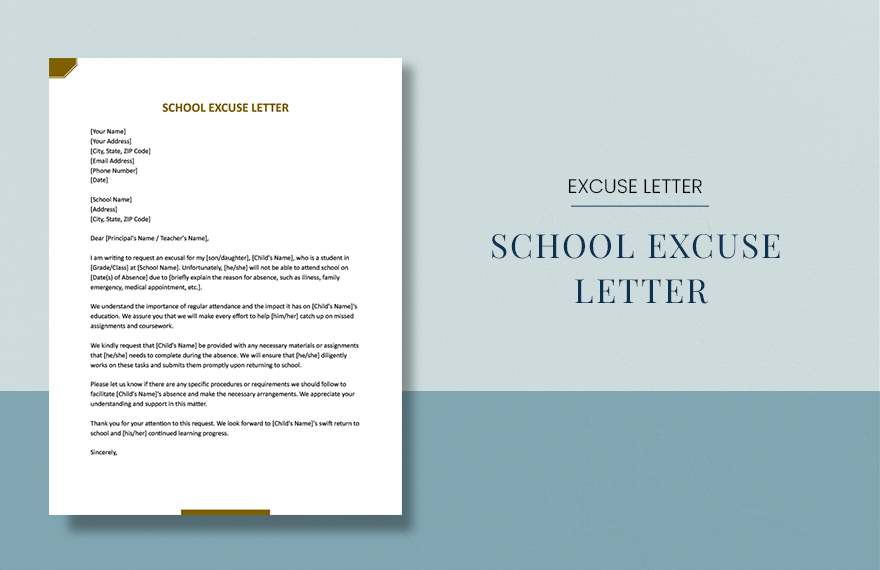Free 19+ School Excuse Letter Templates, PDF, DOC